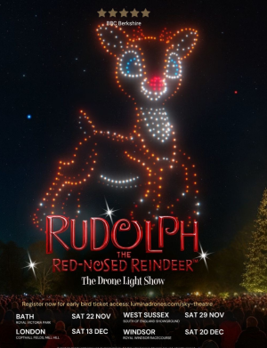 Rudolph Takes Flight in Dazzling UK Drone Spectacle